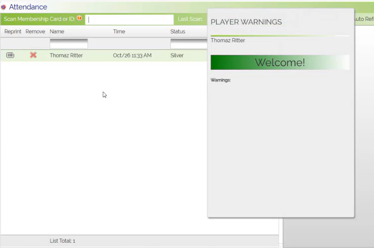 How to do a Player Attendance – easylinx