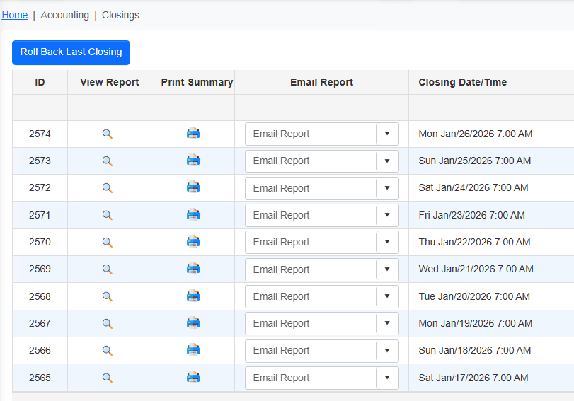 Closing Report was not delivered to my email – easylinx